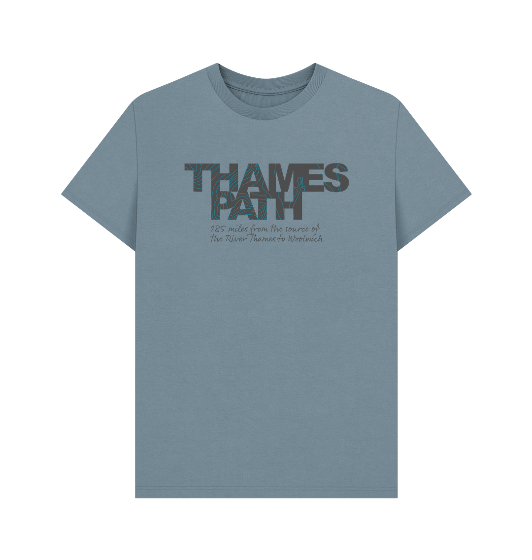Thames Path 'contours' men's t-shirt — The Trails Shop