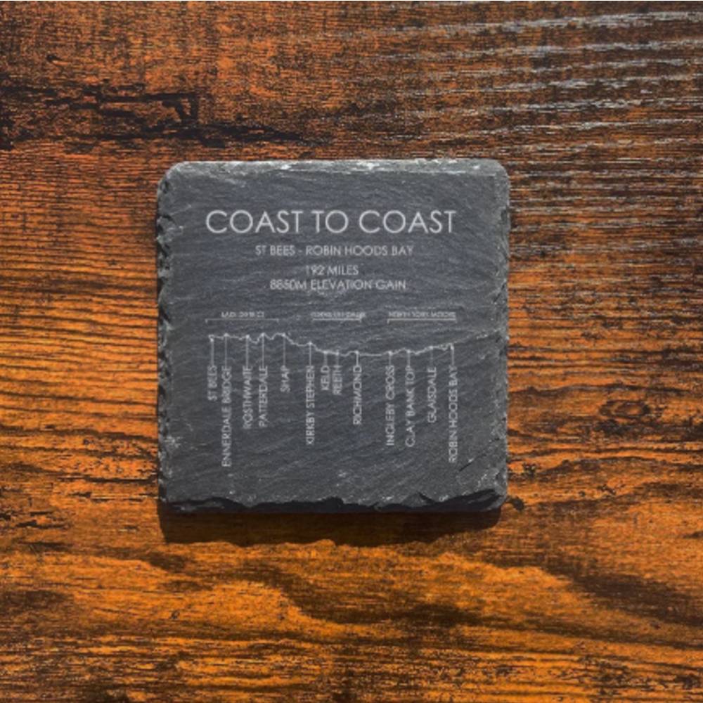 Coast to Coast slate coaster - The Trails Shop