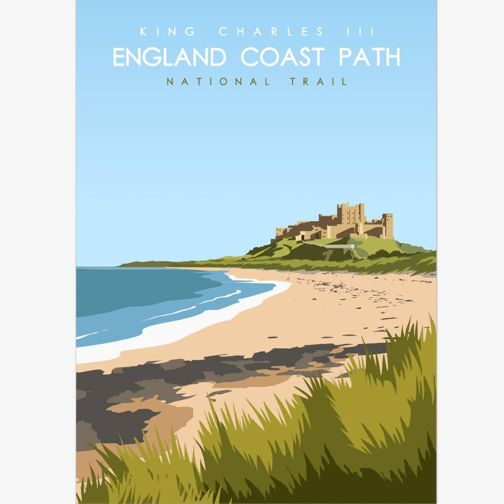 King Charles III England Coast Path National Trail Poster - a Trail to ...
