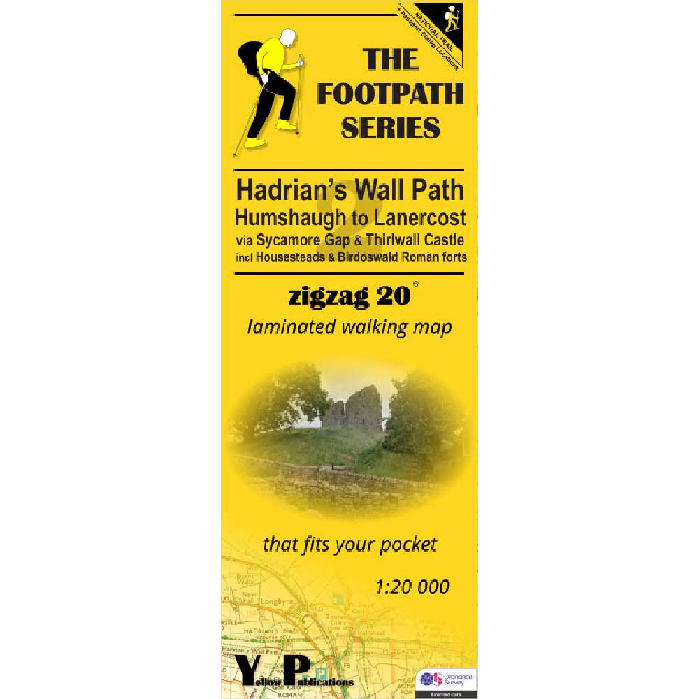Hadrian's Wall Path 2 - Humshaugh to Lanercost Zigzag map - The Trails Shop