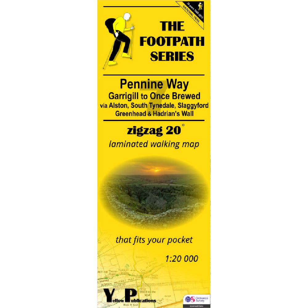 Pennine Way 7 - Garrigill to Once Brewed - Zigzag map - The Trails Shop