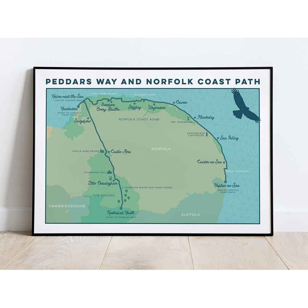 Peddars Way and Norfolk Coast Path Art Print — The Trails Shop