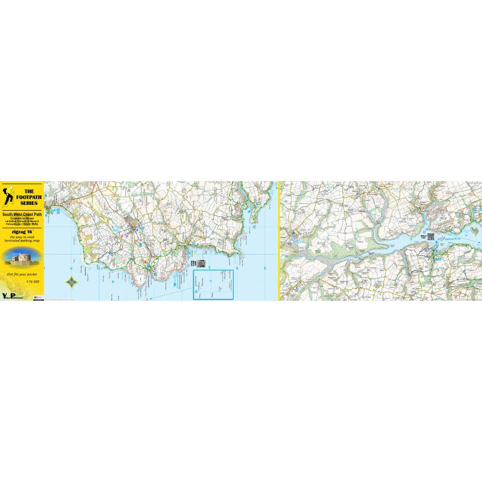 South West Coast Path Zigzag map - Coverack to Veryan - The Trails Shop