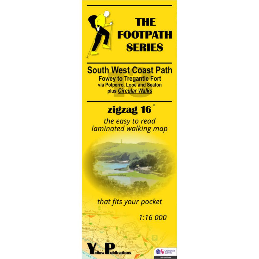 South West Coast Path Zigzag map - Fowey to Tregantle Fort - The Trails ...