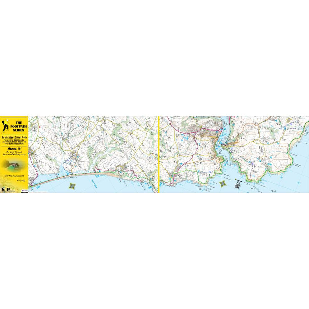 South West Coast Path Zigzag map - Torcross to Babbacombe - The Trails Shop