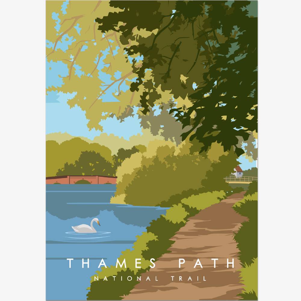 Thames Path National Trail Poster - a Trail to Remember - The Trails Shop