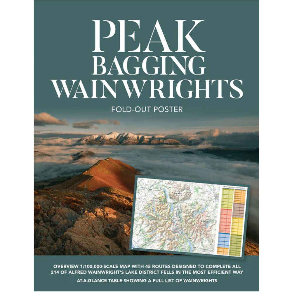 Peak Bagging Wainwrights - fold out poster map - The Trails Shop