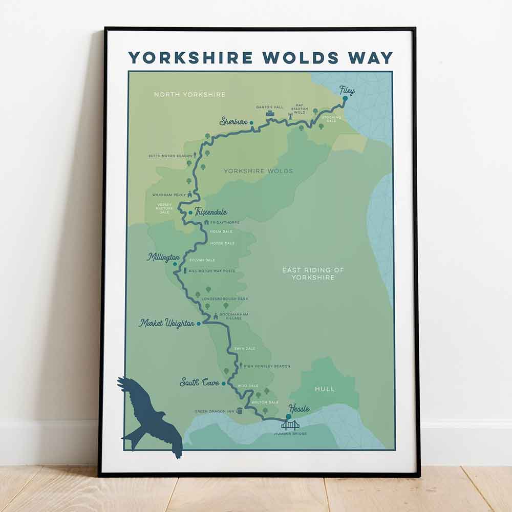 Yorkshire Wolds Way Art Print — The Trails Shop