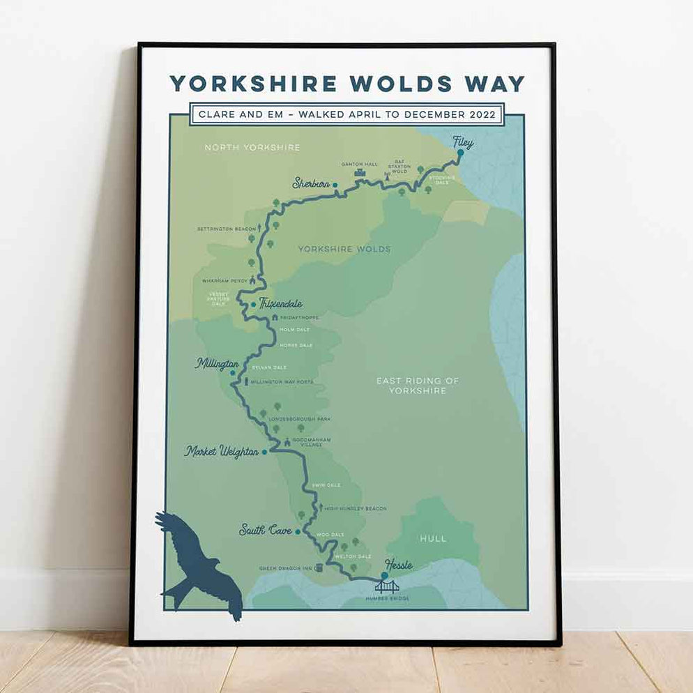 Yorkshire Wolds Way Art Print — The Trails Shop
