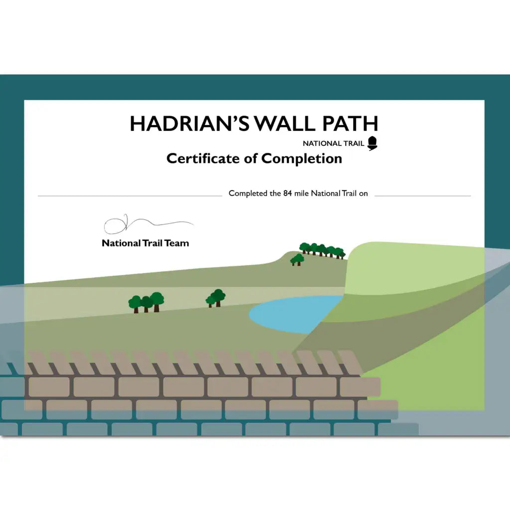 Hadrian’s Wall Path Completion Certificate - The Trails Shop